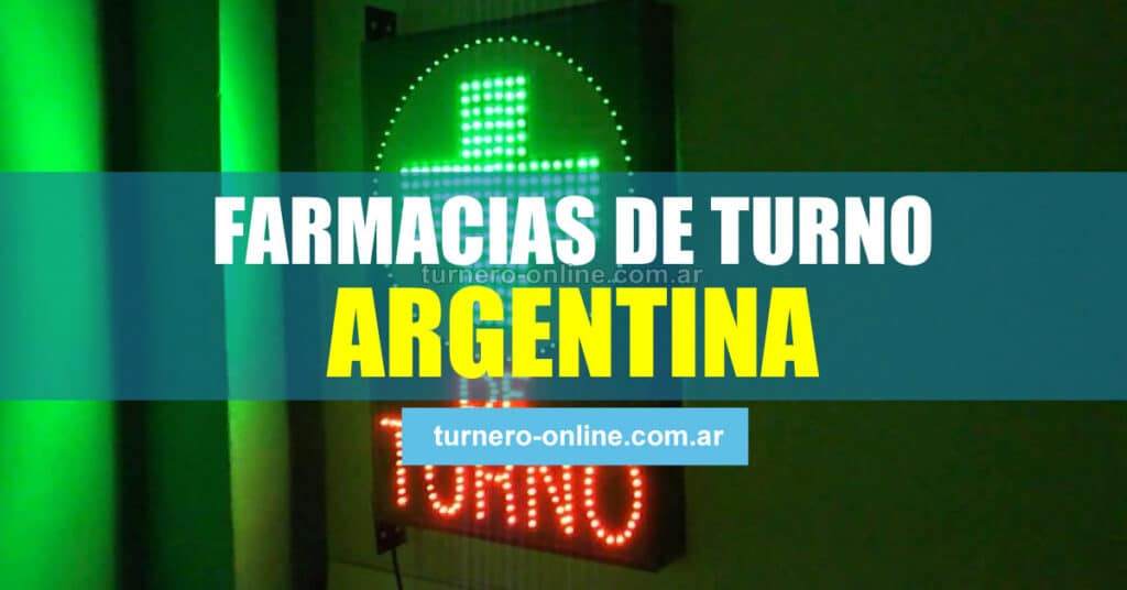 ¿Cómo son los turnos en las farmacias de hoy en Argentina?