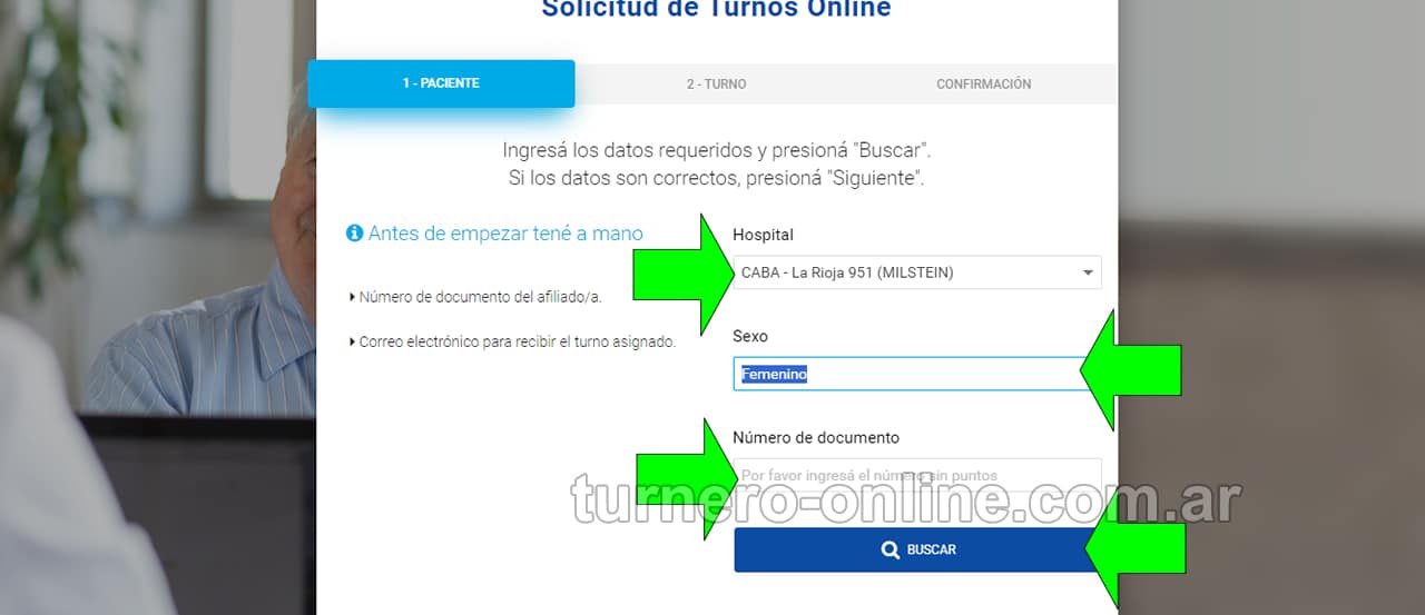 Hospital César Milstein PAMI - Ir a Pedir Turno Online o al 0800